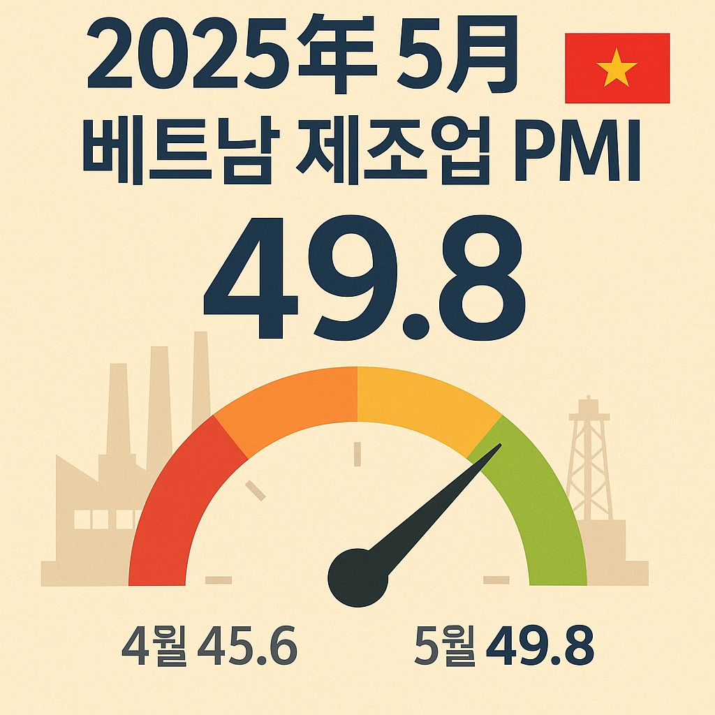 25년 5월 베트남 제조업 PMI, 수출 생산량 회복 신호